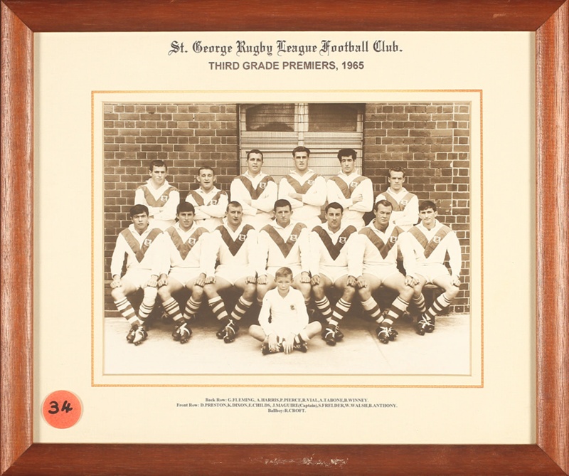 Photograph - St George Rugby League Football Club, Third Grade Premiers ...