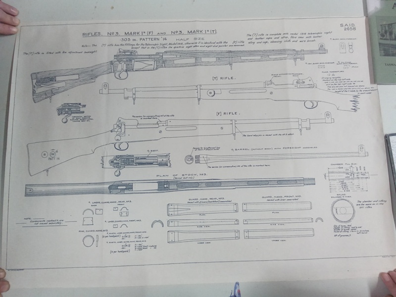 Lee Enfield Rifle Technical Drawings x1; HAM-PRI-0003 | eHive
