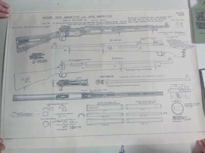 Lee Enfield Rifle Technical Drawings x1; HAM-PRI-0003 | eHive