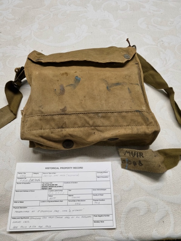Satchel containing Gas Mask (Respirator); J Josephson; 1943; 3296 | eHive