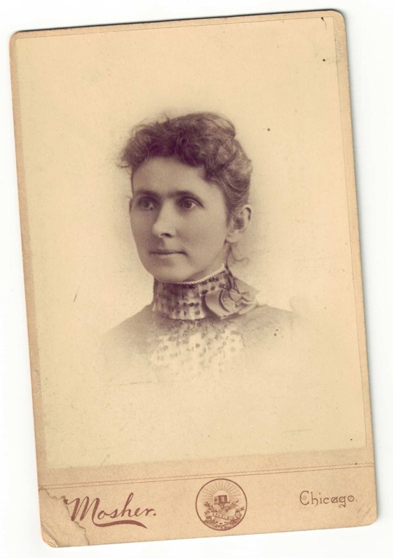 Portrait of Mary Eliza Eaton (Lewis) taken in Chicago; Mosher; c.1860s ...