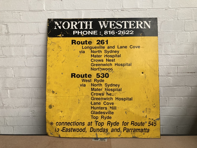 North and Western Route 261 and Route 530 Bus Stop Sign ; 2024.O.S.P.2 ...
