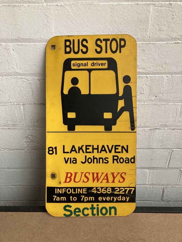 Busways Section Point Bus Stop Sign; 2024.O.S.P.5 | eHive
