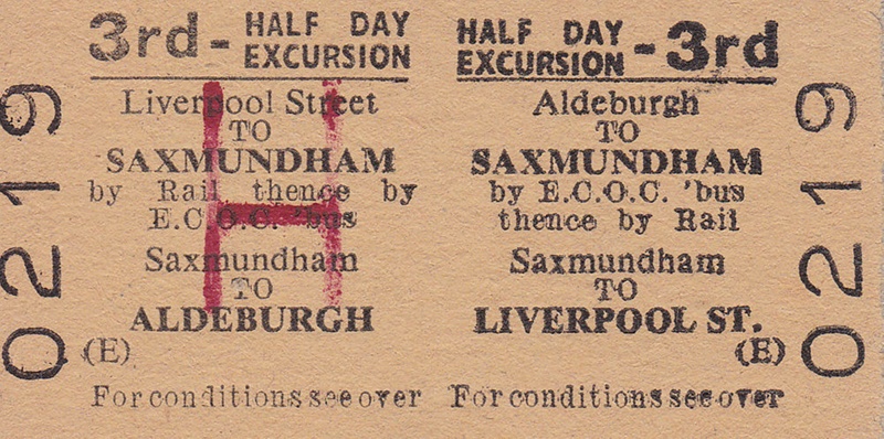 3rd Class Half Day Excursion rail ticket ; ALUMT.A2019.12 | eHive