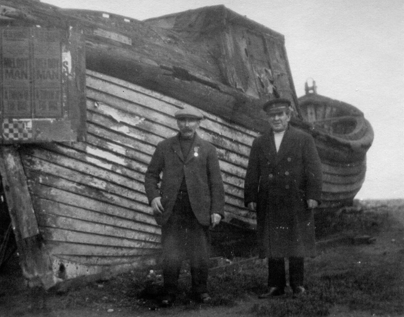 George Hounsfield with Tom Cable (with medal) & Jack Pead (coxswain) in ...