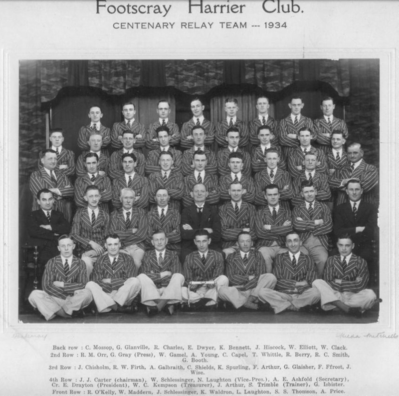 Footscray Harriers Club Centenary Relay Team 1934; Hilda Mitchell; 1934 ...