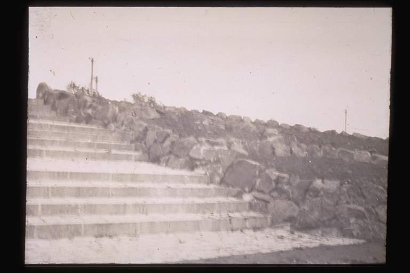 Steps and Rock Garden in Course of Construction, Hanmer Reserve; David ...