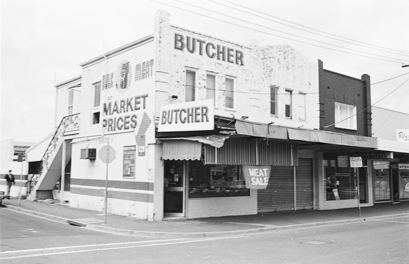 Butcher shop corner of Nicholson and Byron Street; Conti, John (Western ...