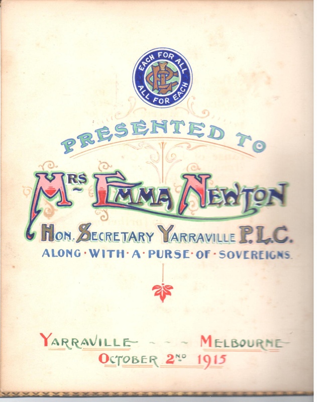 Emma Newton presentation book.; 5754; VFHS4461 | eHive