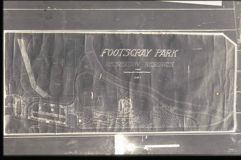 [Plan of Footscray Park Recreational Reserve]; David Matthews; 1930 ...