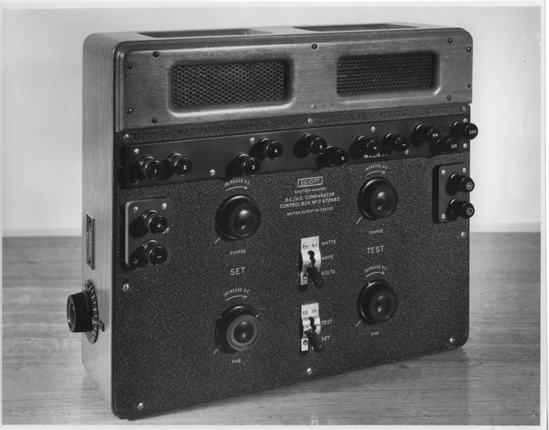 OC / AC comparator control box; Photo by Central drawing office ...
