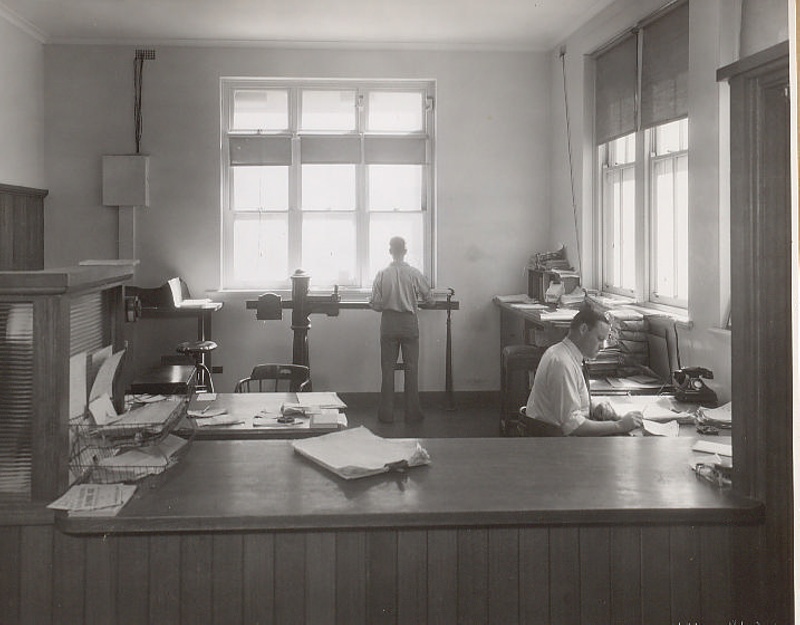 Reception counter; Allan Studio; 1947; VFHS810 | eHive