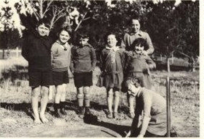 Measuring the shadow stick, Taimate School; FSA2007.001.0026 | eHive
