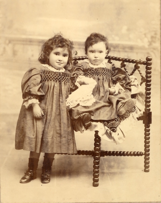 Photograph; CLARK, Edna & Marie, Edna aged 3 years, Marie aged 1 year ...