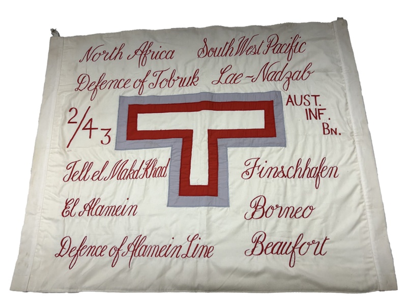 2/43rd Infantry Battalion Regimental flag; Women's Auxillary of the 2 ...