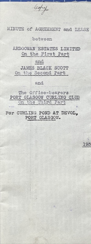 Title Deed, Curling Pond; CC.2025.5 | eHive