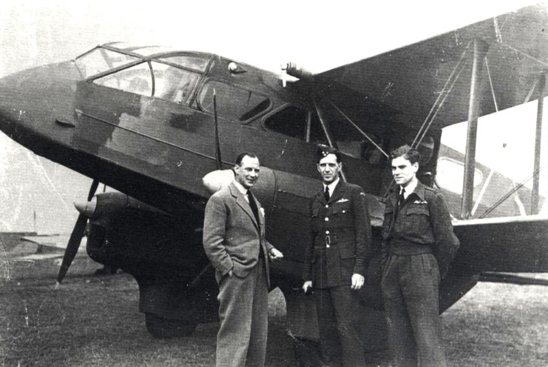 A photograph showing Flt Lieutenant Rickie Jones in front of a De ...