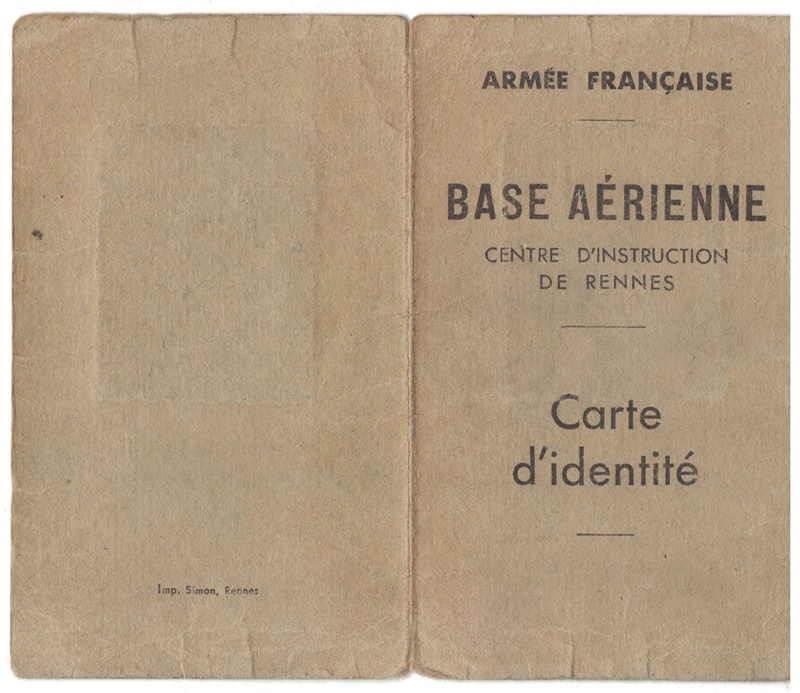 French Air Force Identity Card – Eugeniusz Maliszewski ; French Air ...
