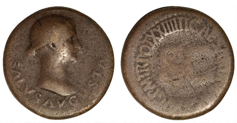 Roman Imperial Coin, Bronze Dupondius, Tiberius; 22-23 CE; Italy, Rome ...