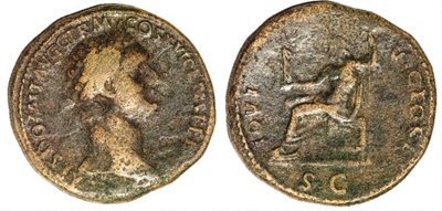 Roman Imperial Coin, Bronze Sestertius, Domitian; 92-94 CE; Italy, Rome ...