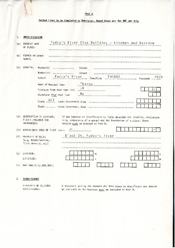 Paddy's River Slab Buildings [Australian Heritage Commission Register of the Nat... | eHive