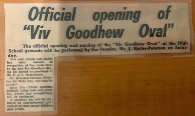 Official Opening of Viv Goodhew Oval; 2024308 | eHive