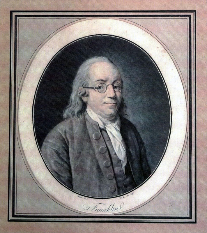 Portrait print of benjamin franklin (vanloo/alix); Alix, Pierre-Michel ...