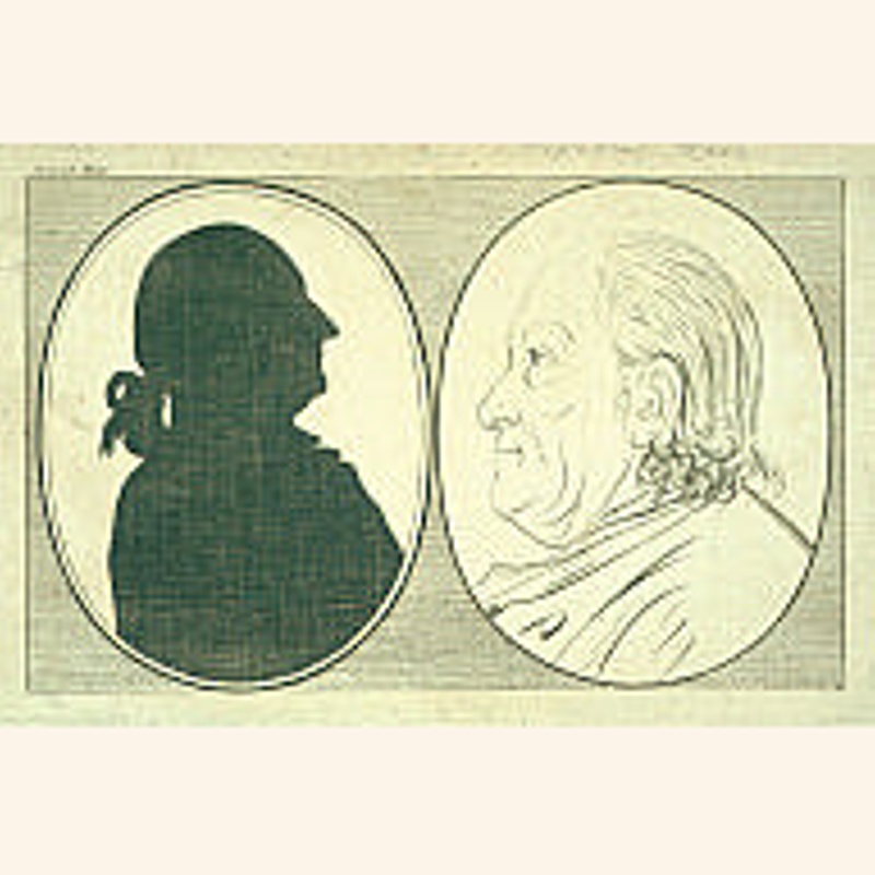 Portrait print of Benjamin Franklin and George Washington (after ...