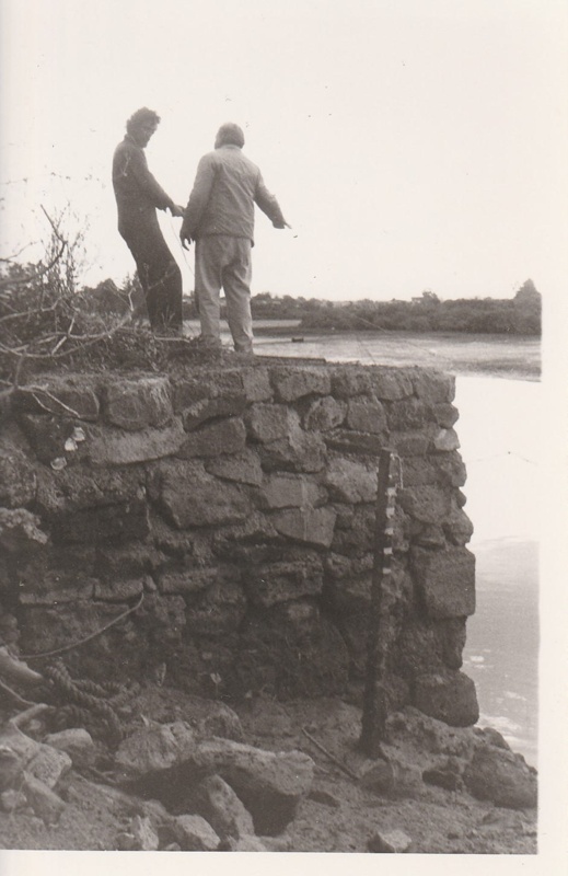 The old stone wharf at Pakuranga which was built c1860, next to Cryer's ...