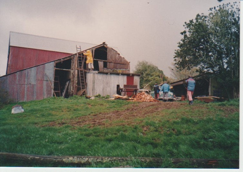 The demolition of Singleton's barn; La Roche, Alan; c1990; 2017.352.67 ...