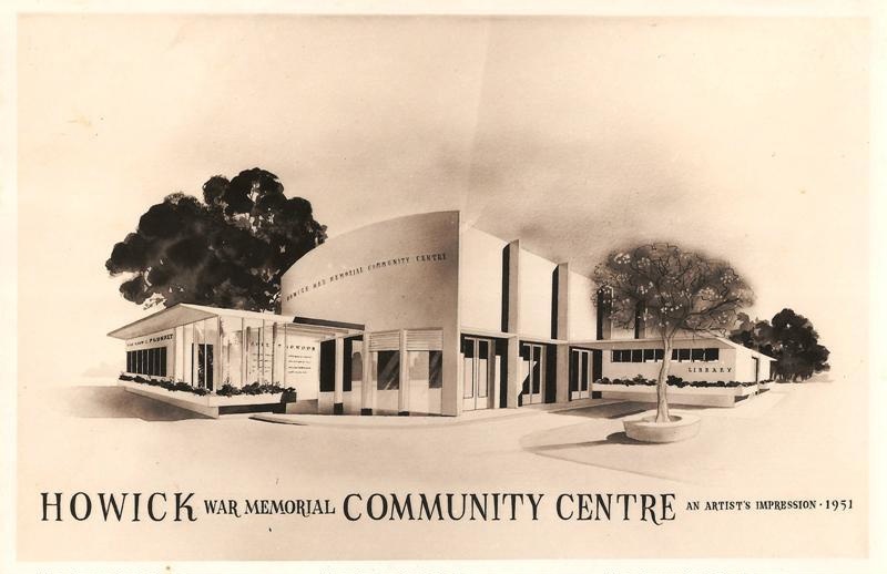 Proposed drawing of Howick War Memorial Community Centre, 1951; 1951 ...