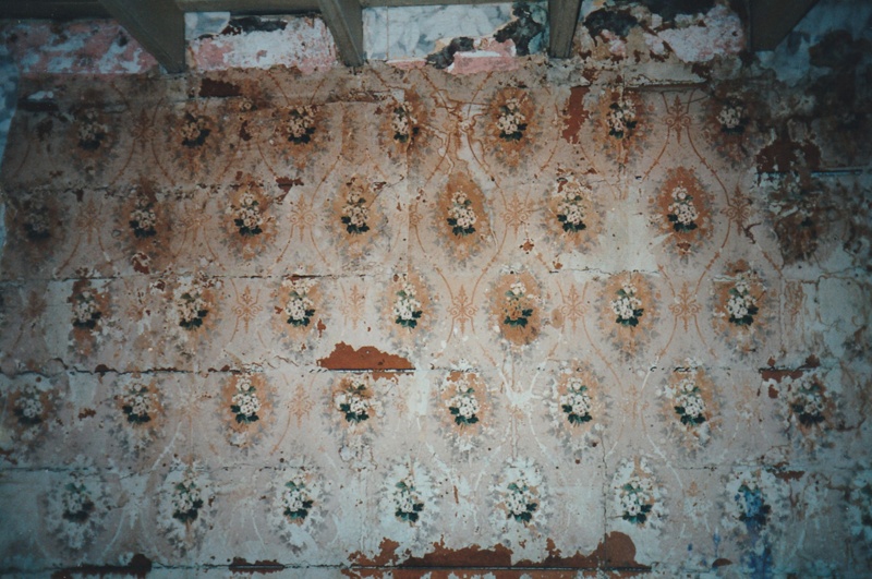 Wallpaper in the living room of the Allenby Rd house which became ...