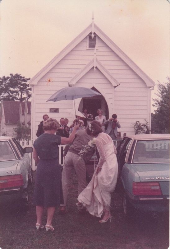 Mr and Miss Phillips arriving for her wedding in the entrance to the ...