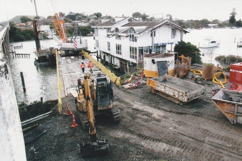 The new Tamaki River bridge which will become a bus lane, under ...