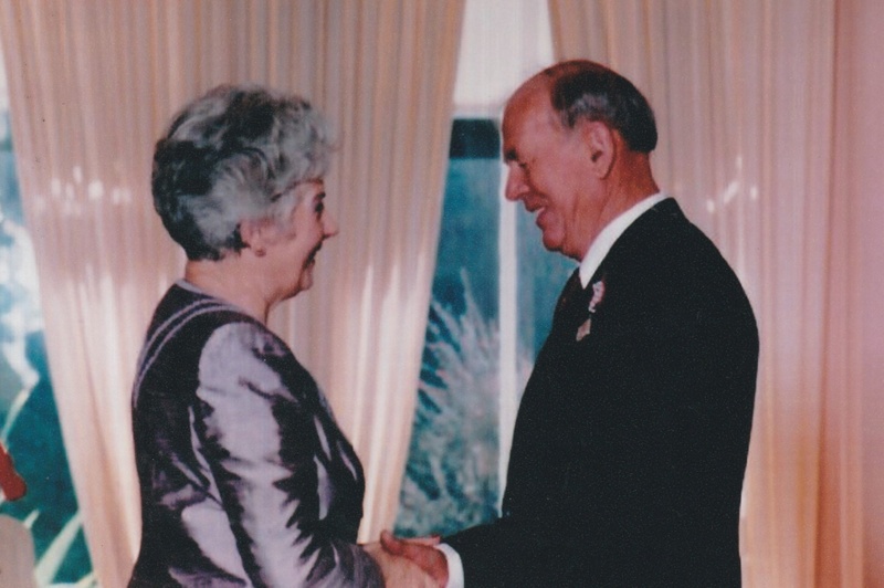John Litten receiving his QSM from the Govenor-General, Dame Kath ...