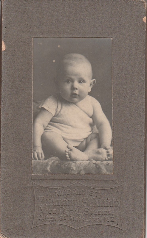 Francis Geoffrey Fairfield as a baby.; Schmidt, H J, Auckland; 1906 ...