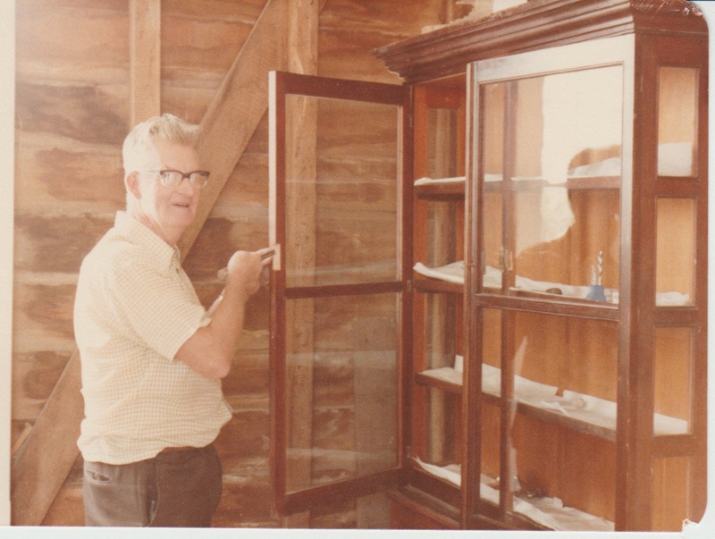 Mr Waterhouse repairing a glass cabinet; c1983; 2019.129.10 | eHive