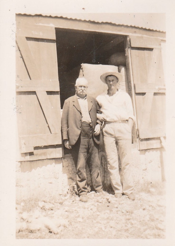 Robert Hattaway and Dick Speer at the shearing shed on Hawthorn Farm ...