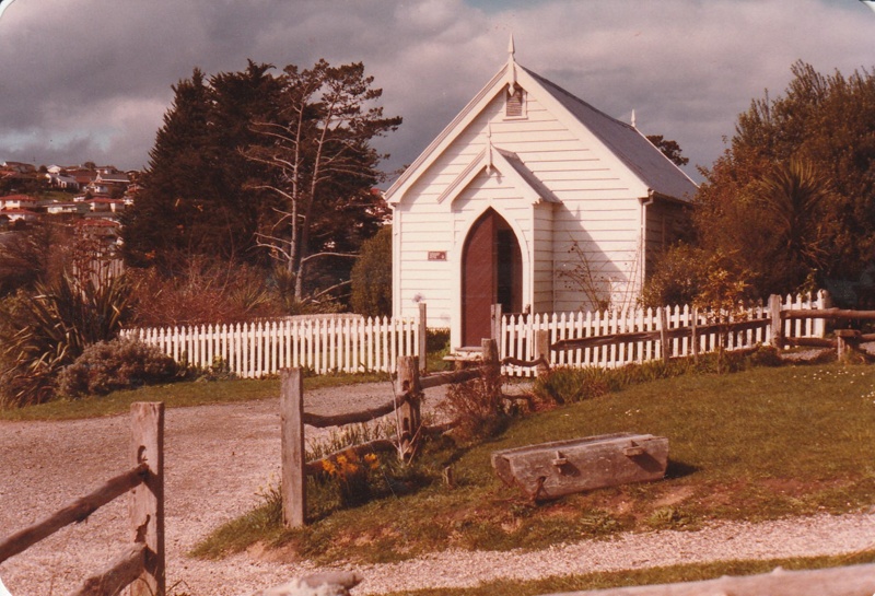 Looking across Sergeant Barry's garden to Howick Methodist Church in ...