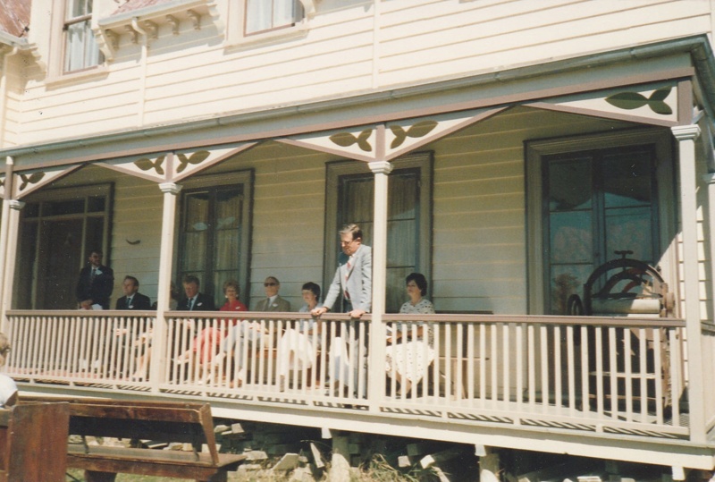 Colin Moyle MP giving a speech on Puhinui's verandah celebrating the ...