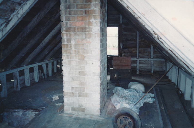 The garret (attic) of the Allenby Road fencible cottage. ; La Roche ...