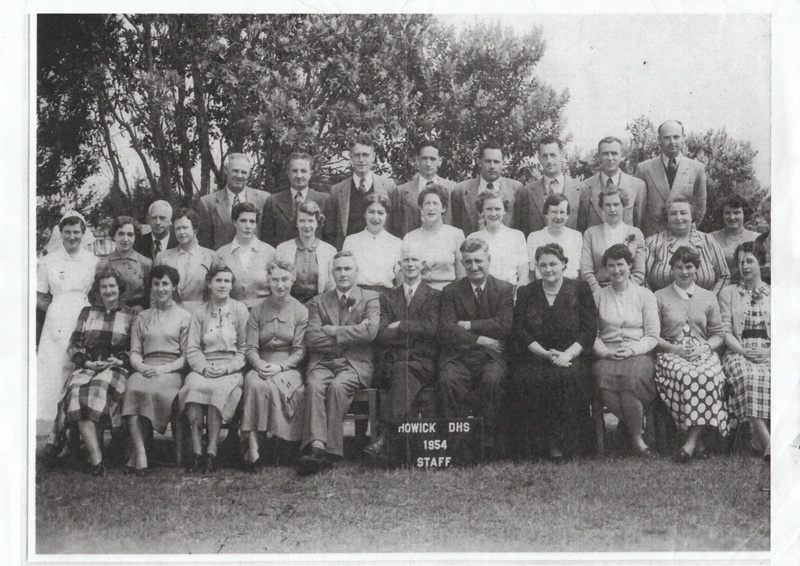 Howick DHS Staff 1954, most named.; Sloan, Ralph S; 1954; 2019.087.06a ...