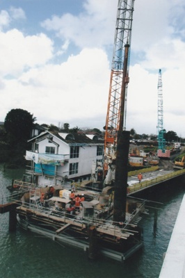 The new Tamaki River bridge which will become a bus lane, under ...