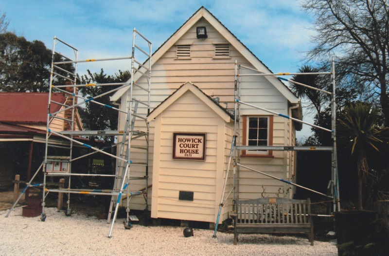 Scaffolding on Howick Court House in the Howick Historical Village ...
