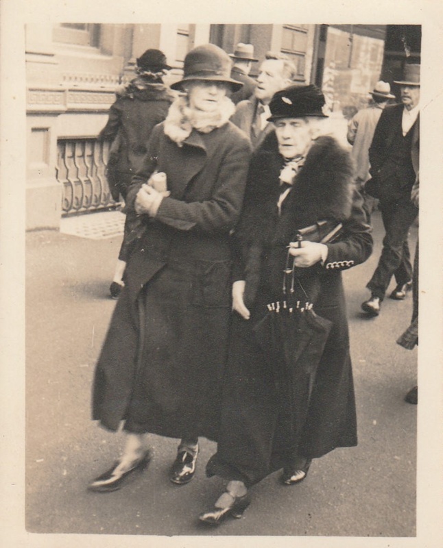 Katie Morrow and her mother Mariamne Morrow walking along Queen Street ...