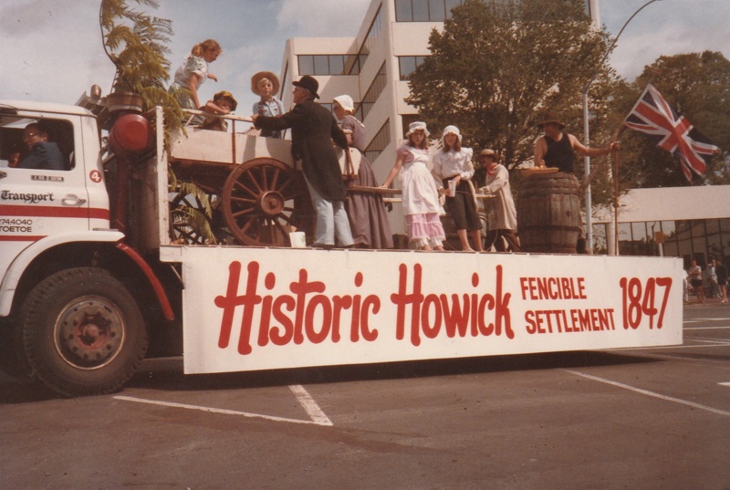 Howick Historical Society members on a float called Historic Howick ...
