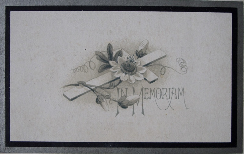 Mourning Card, Memoriam cards; 1894-1934; CT91.2006c, d | eHive
