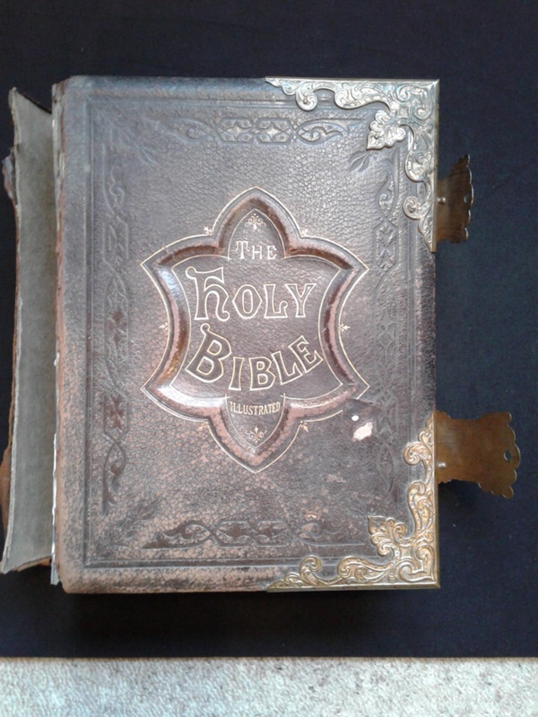 Family Bible, large. pre 1887. Owned by William Richard's James & Sarah ...