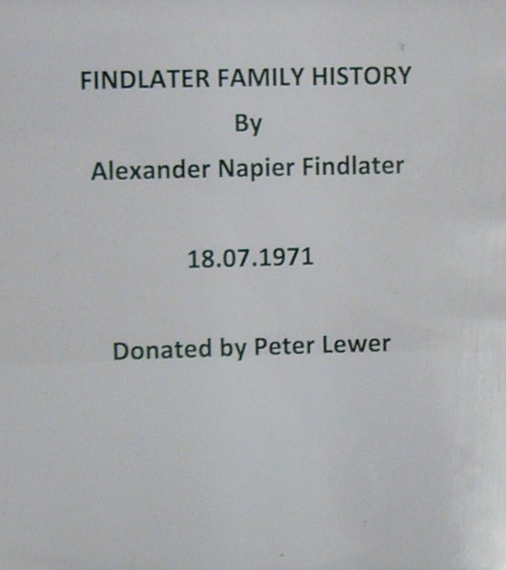 Findlater Family History by A.N. Findlater; Findlater A. N.; 18.07.1971 ...