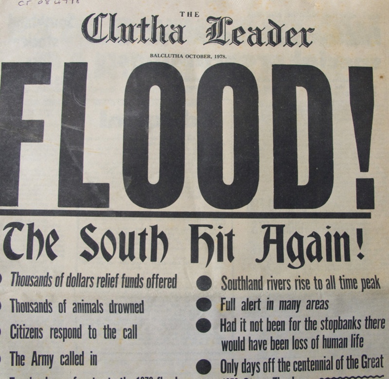 Newspaper, The Clutha Leader, Flood! Special Edition, October, 1978 ...